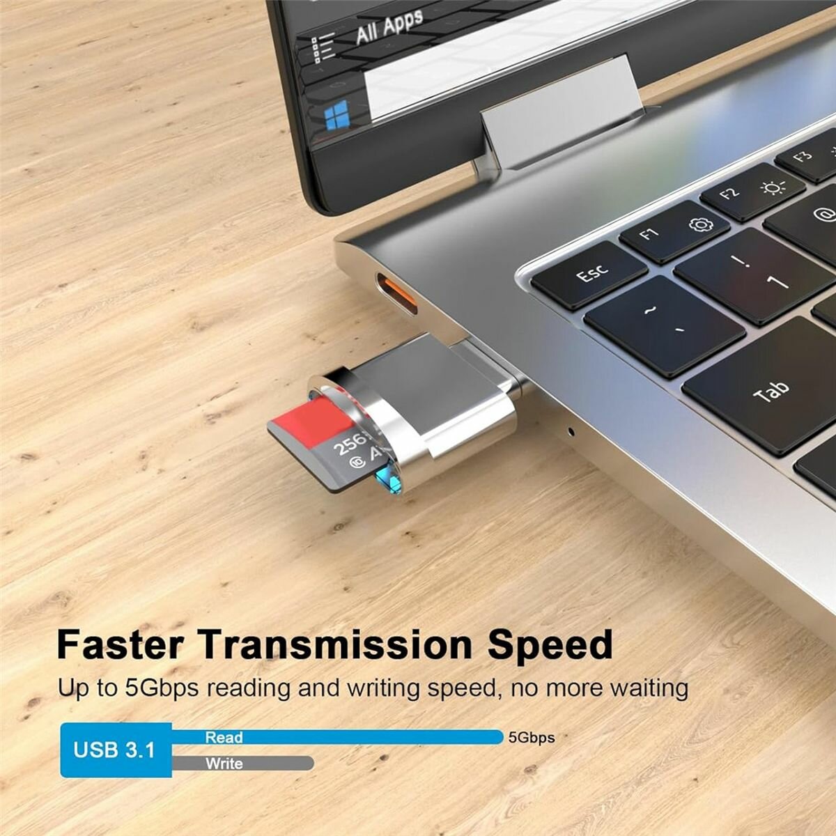 Адаптер для чтения карт Micro-SD, USB Type C - Micro-SD/TF адаптер для Type-C, B — фото 1