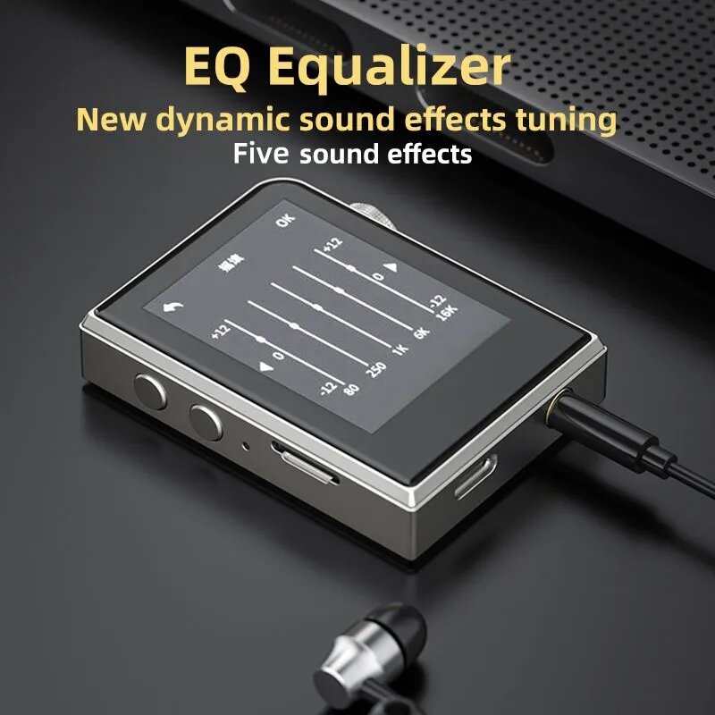 RUIZU A58 MP3-плеер Bluetooth 16 ГБ Сенсорный экран HiFi Музыкальный плеер без потерь microSD — фото 1