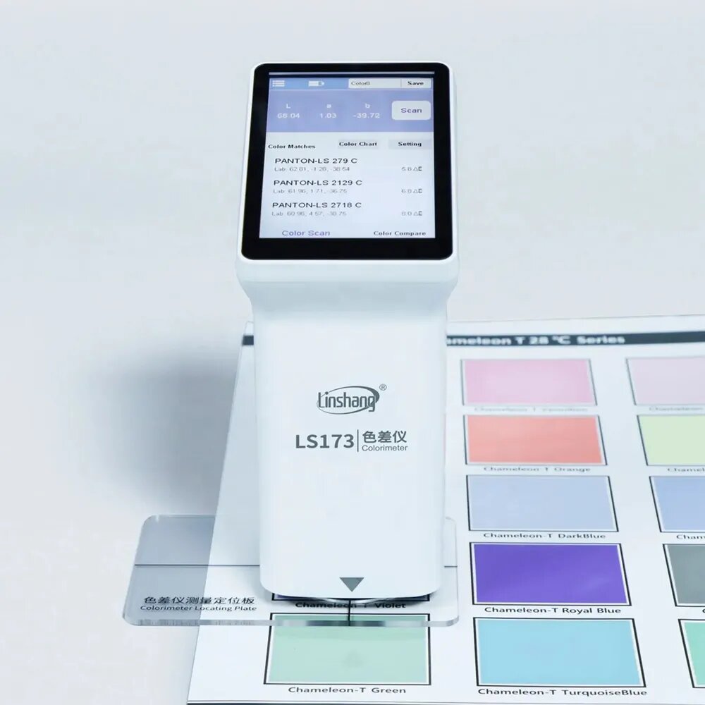 LS173 Цифровой колориметр, цветной анализатор Colorchecker D/8 , мобильное приложение, простое в использовании, ПК, программное обеспечение, сенсорный экран, акрил