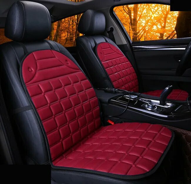 12 В/24 В чехол для автомобильного сиденья с подогревом, электрическая подушка для автомобильного сиденья, сохраняет тепло, универсальный зимний черный/серый для Lada Granta E1