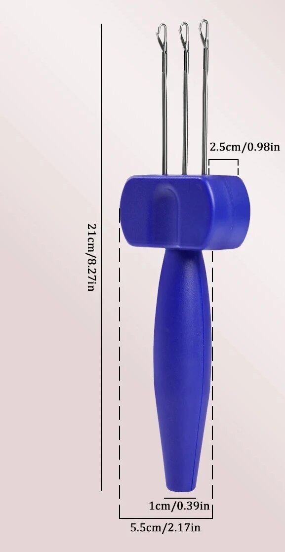 Инструмент для вязания крючком, 3 Latch, синий