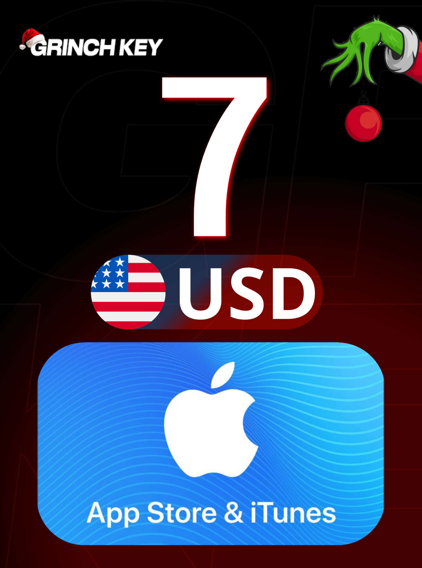 Подарочная карта Apple | Пополнение App Store&iTunes (Apple ID) | Apple Gift Card на 7$ Долларов