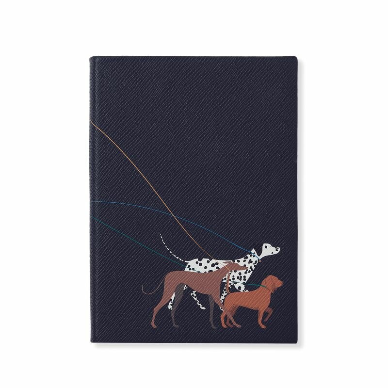 Smythson Записная книжка Wonder Woman Chelsea Notebook in Panama, Navy