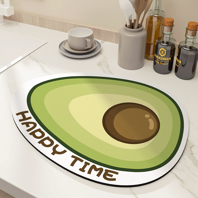 Кухонный коврик для сушки посуды, коврик для тарелок, милый поднос, нескользящий коврик для барной стойки, коврик для сушки, коврик для обеденного стола, впитывающий коврик