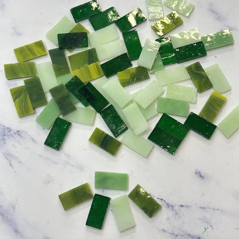 Прозрачная стеклянная мозаика Arte 97 Изумрудный, Green