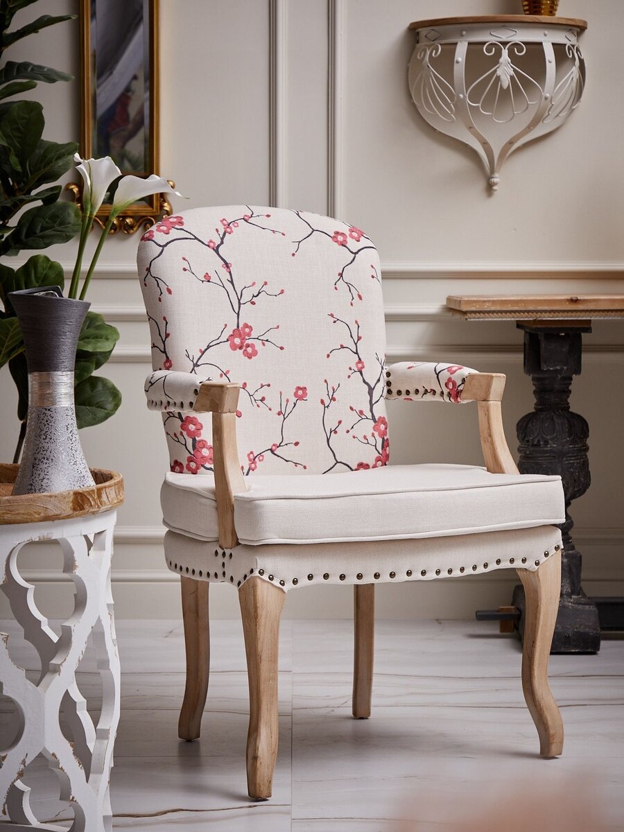 51-051 Кресло Сакура 62х49х97см, Дерево, полиуретан, лен, Glasar