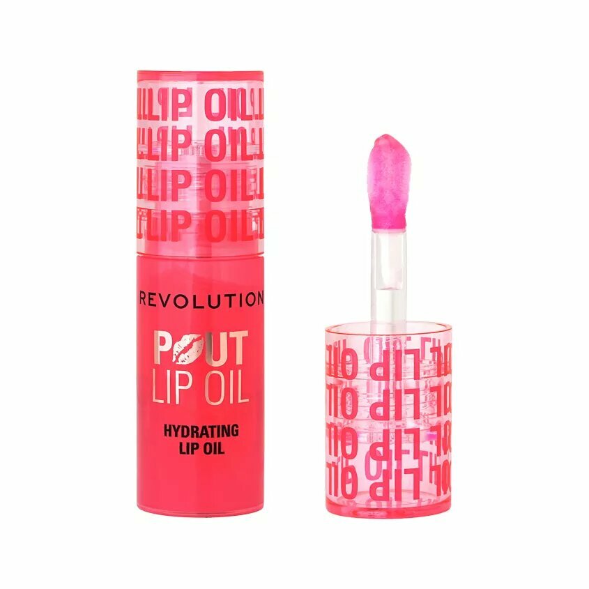 Масло для губ REVOLUTION POUT LIP OIL ухаживающее с фруктовым ароматом тон Watermelon pink