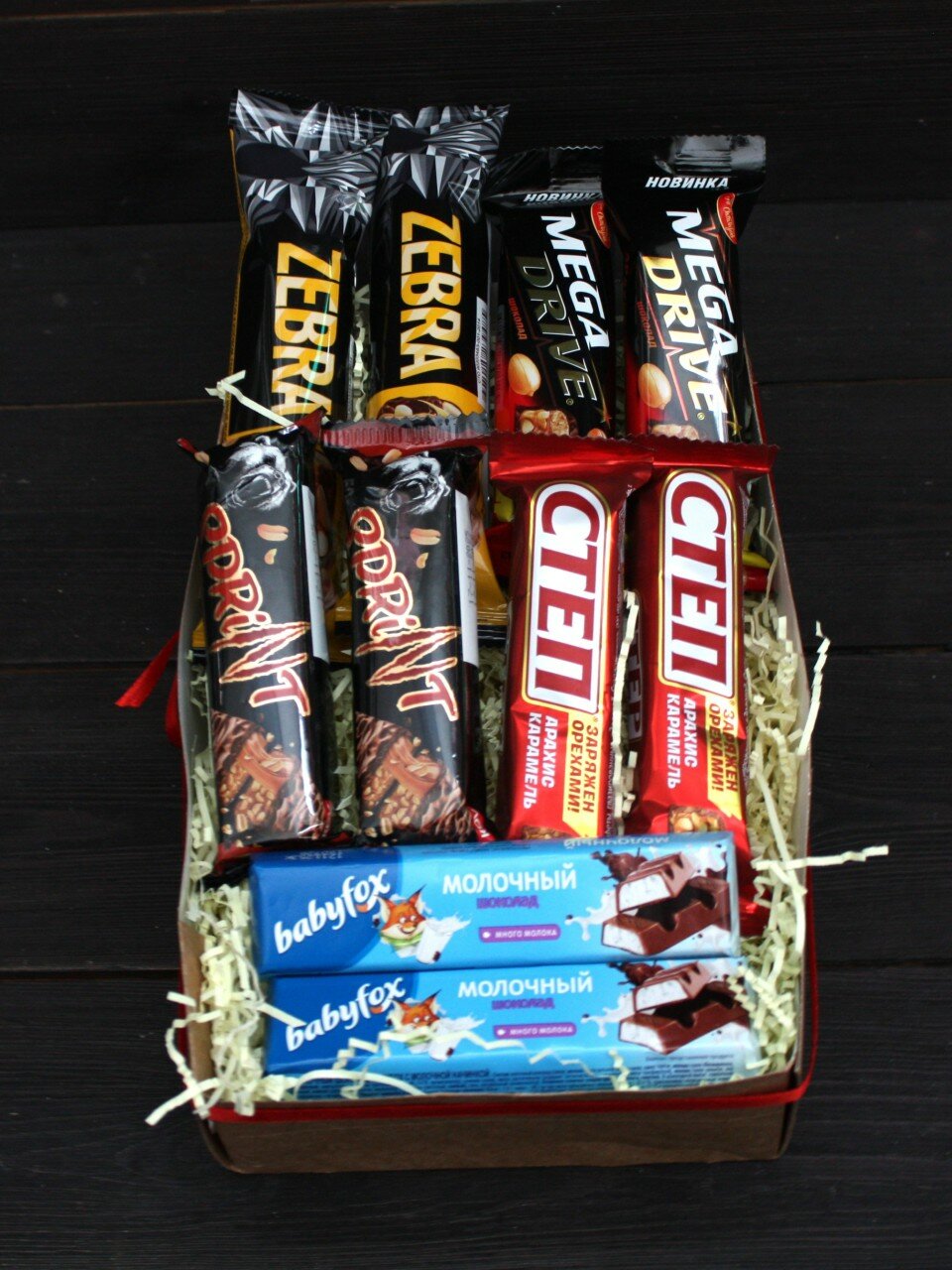 10 батончиков Sprint, Zebra, Степ, Babyfox, Mega-Drive