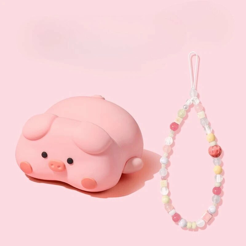 Силиконовый чехол поросенок для AirPods 4 Розовый, For Airpods4, C