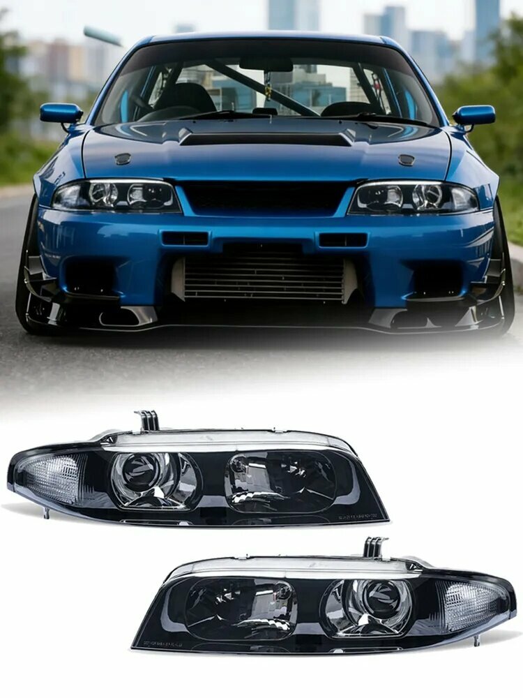 SINDAR 2 шт. Оригинальные фары для Nissan Skyline R33 GTST 1995-1998 годов (со стороны водителя/со стороны пассажира) (модели с правым рулем)