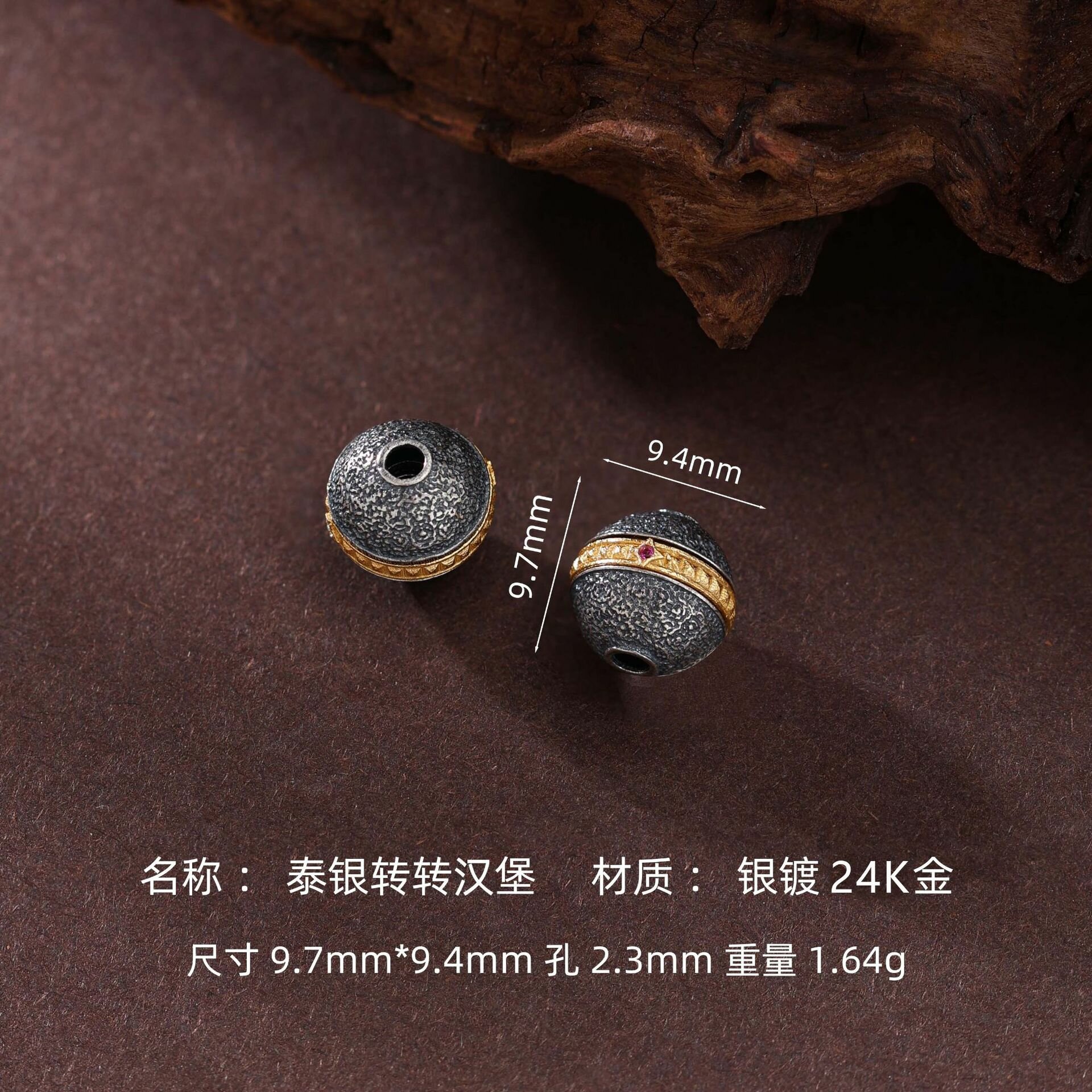 Бусины из серебра S925, белого золота, тайского серебра, тыквенные бусины, DIY, ручная работа, разделительные бусины, двойные замковые бусины, нанизанные бусины, серебряные белые диагональные бусины