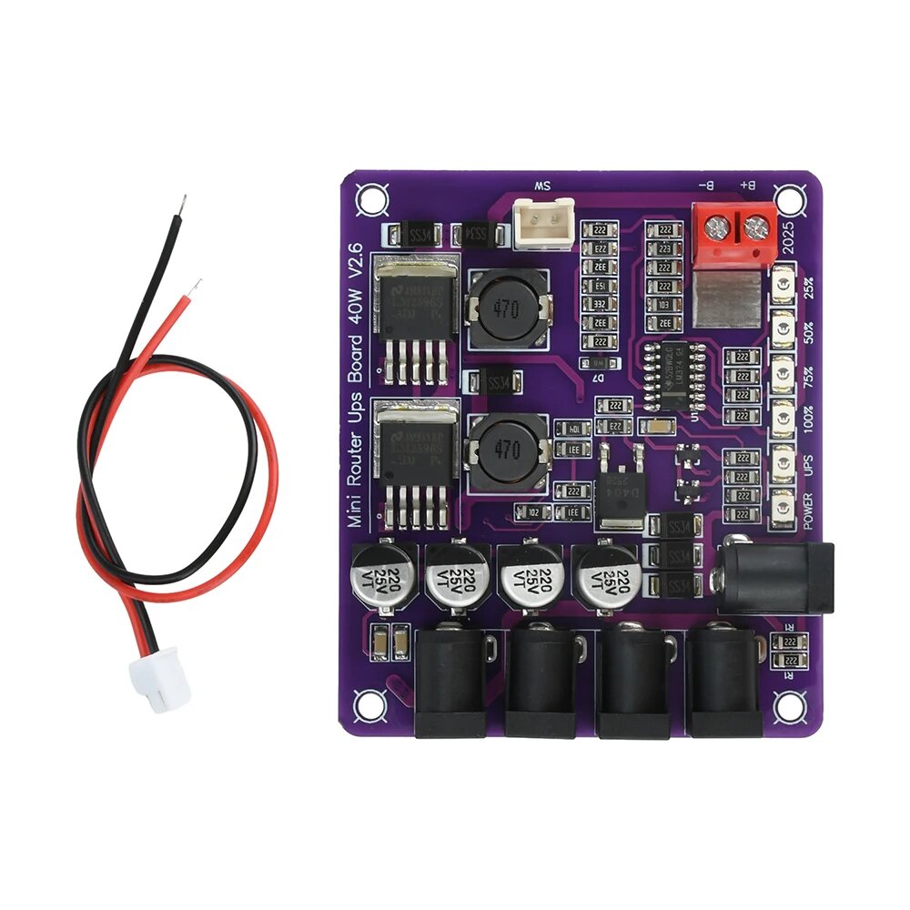 Мини-маршрутизатор, плата источника бесперебойного питания, 40 Вт, 12,6 В, плата зарядки аккумулятора, вход литиевой батареи 3S, выход 5 В/9 В/12 В