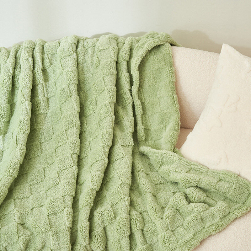 Одеяло из молочного бархата класса А, офисное одеяло для сна, маленькое одеяло, покрывало для дивана, фланелевое вафельное бархатное одеяло, тонкое одеяло для кондиционера, кровать 4