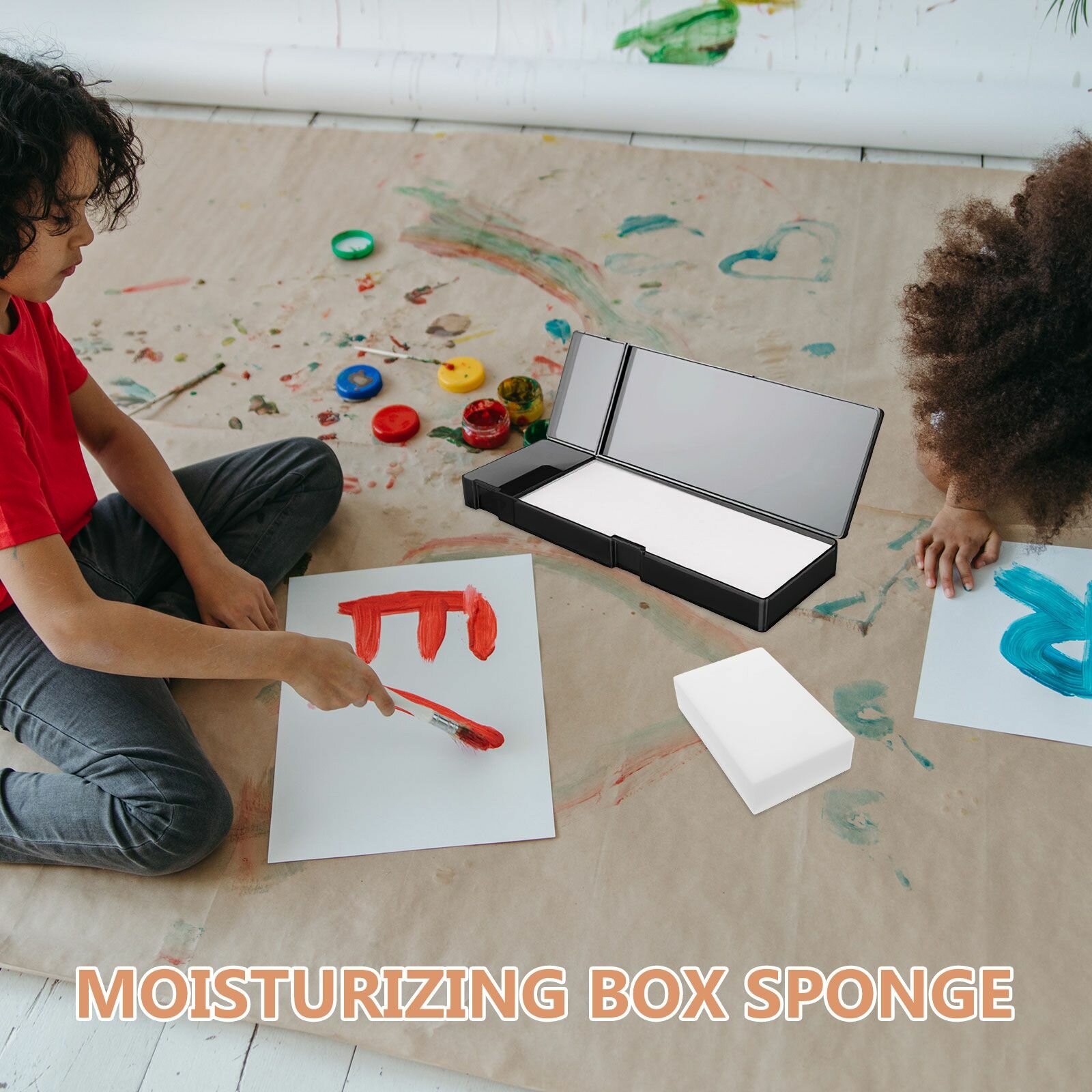 Белая мягкая губка для влажной палитры, губка для акварели для рисования и моделирования