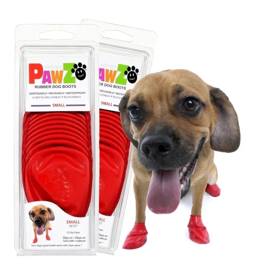 Ботинки для собак PawZ, S, Красный