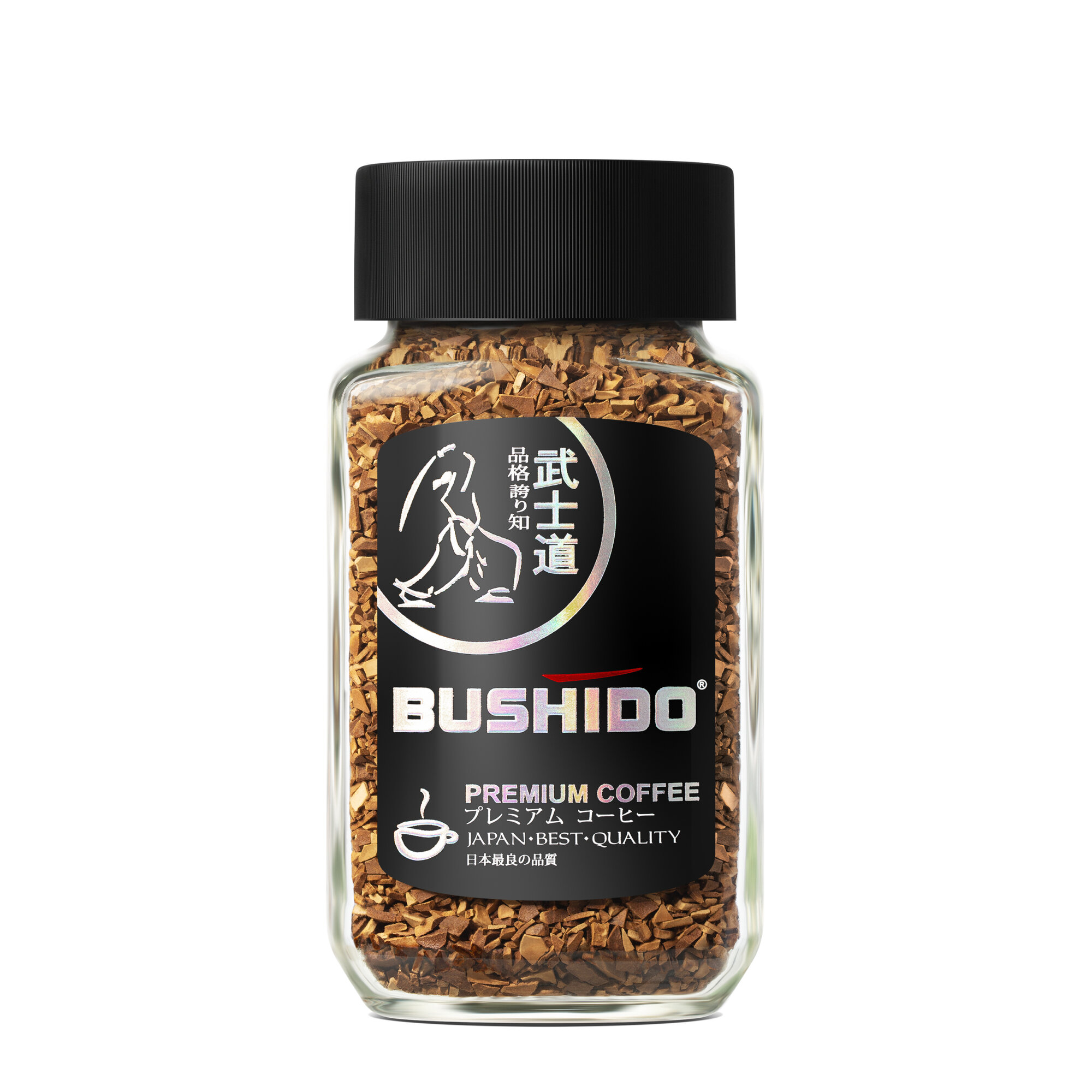 Кофе растворимый Bushido Black Katana, стеклянная банка, 50 г