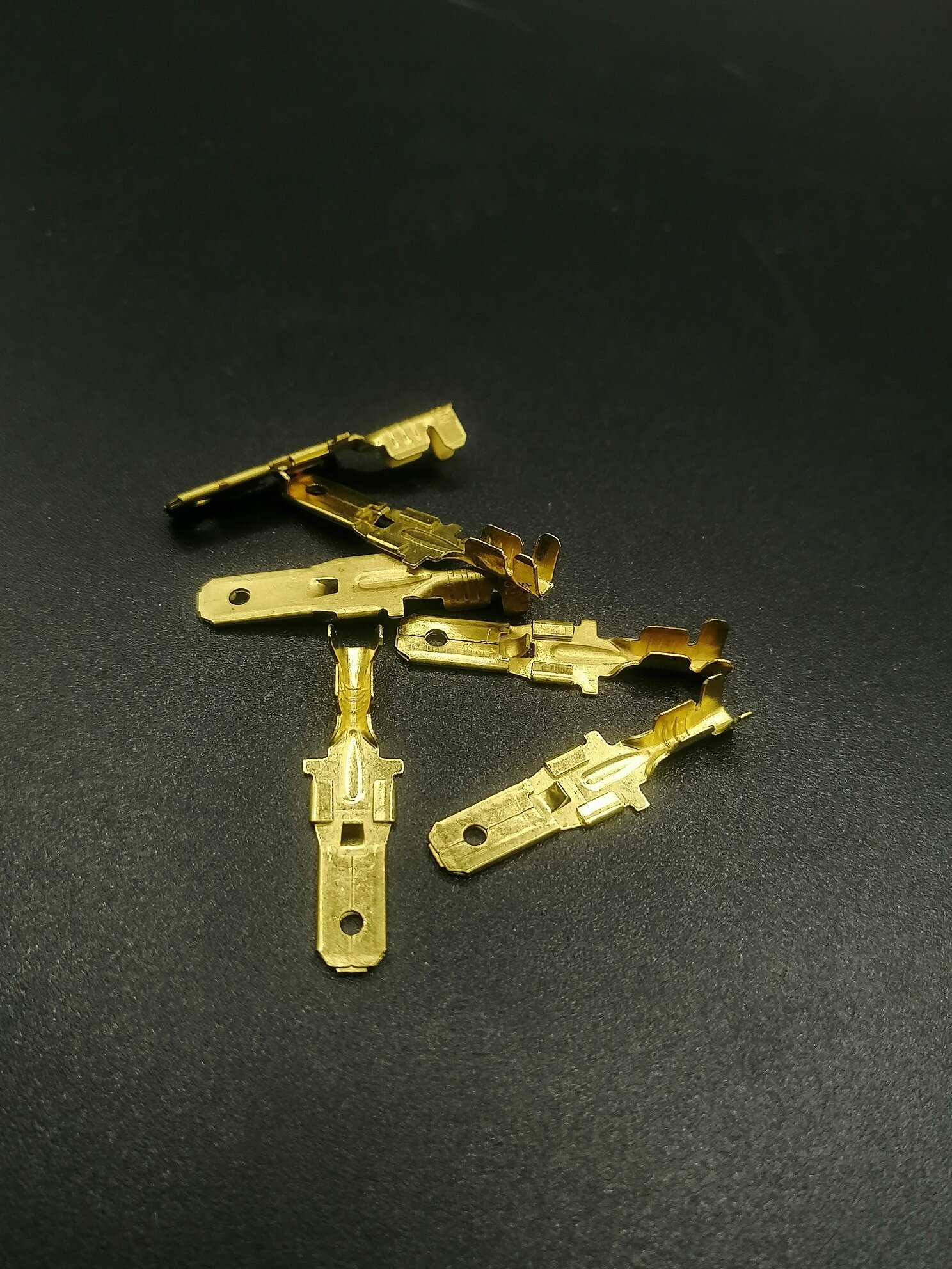 10шт Клемма ножевая- вилка 4,8мм TE2348DP (латунь/замок/провод 0,5-1мм) MESA Турция