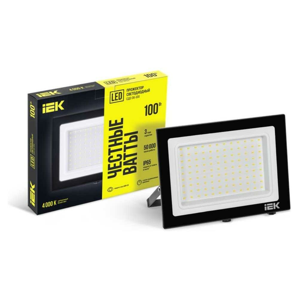 Прожектор IEK LED СДО 06-100 IP65 4000К черный LPDO601-100-40-K02