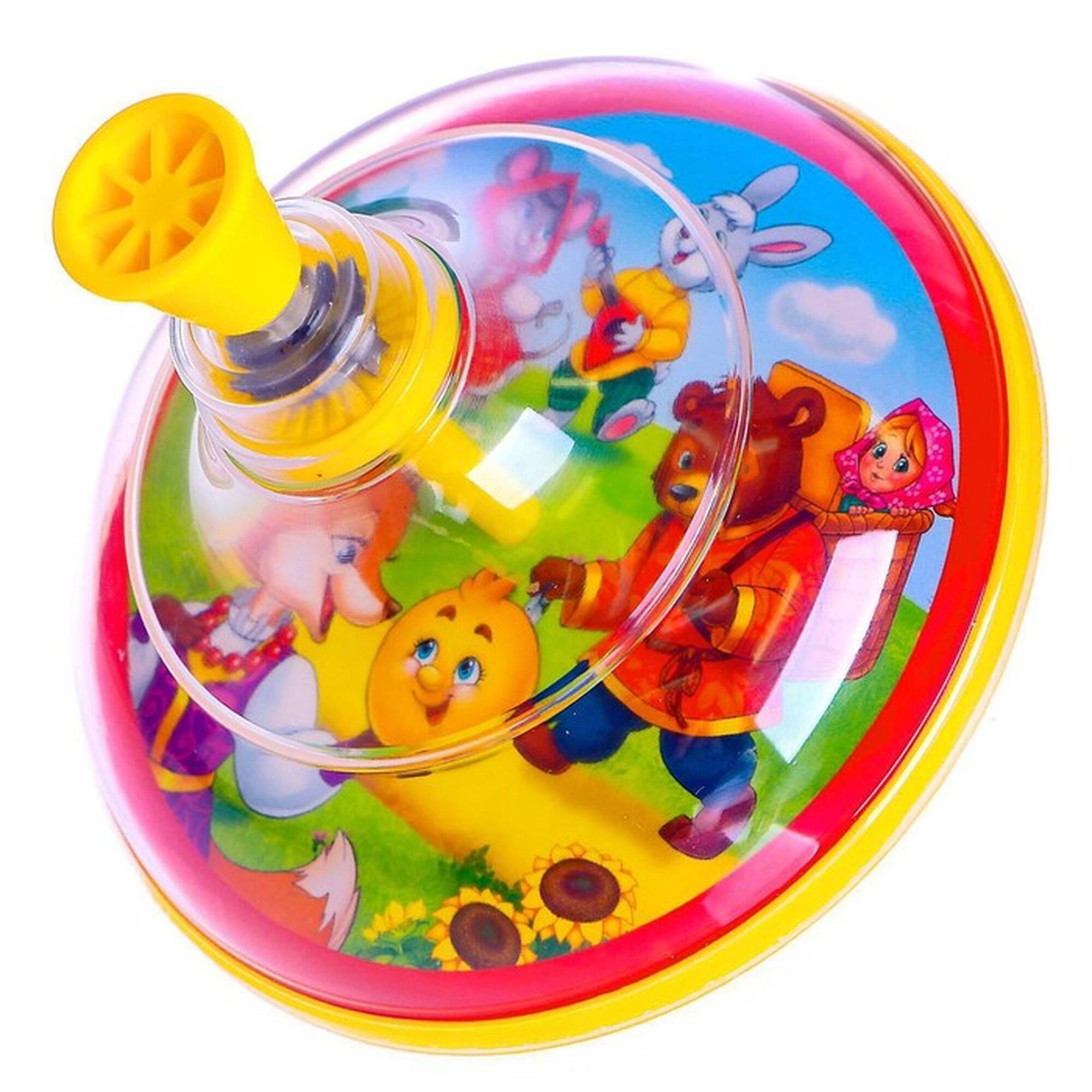 Юла Пеликан «Сказочные животные», заводная, прозрачный корпус, 3-5 лет