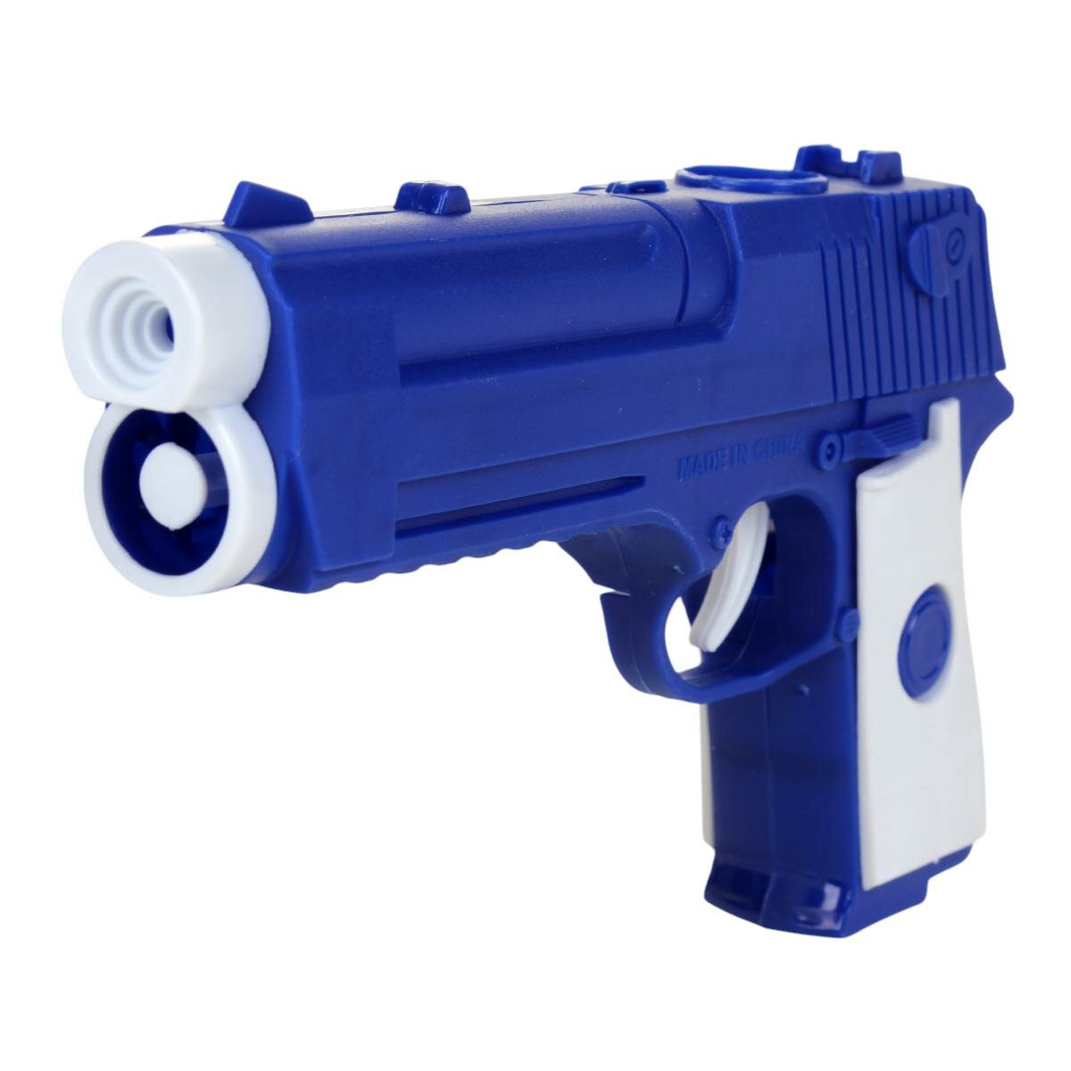 Игрушечный пистолет с мягкими пулями, голубой, 15 см, пластик