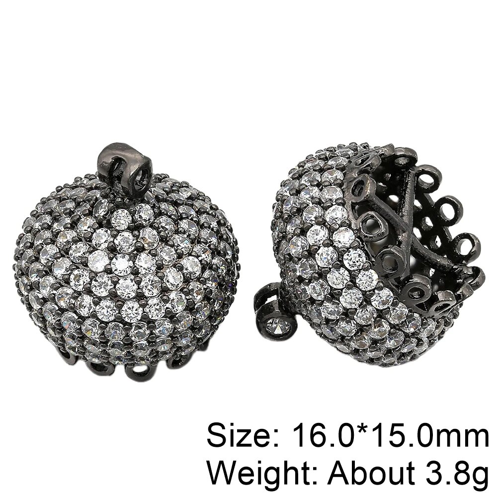 Серые подвески-шары с кристаллом, Metal Black