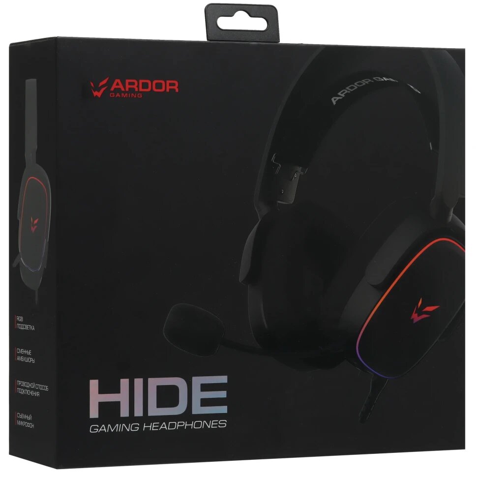 Проводные наушники ARDOR GAMING Hide, 7.1 Virtual, for PS4, PS5, Xbox One, Xbox Series X|S, черный