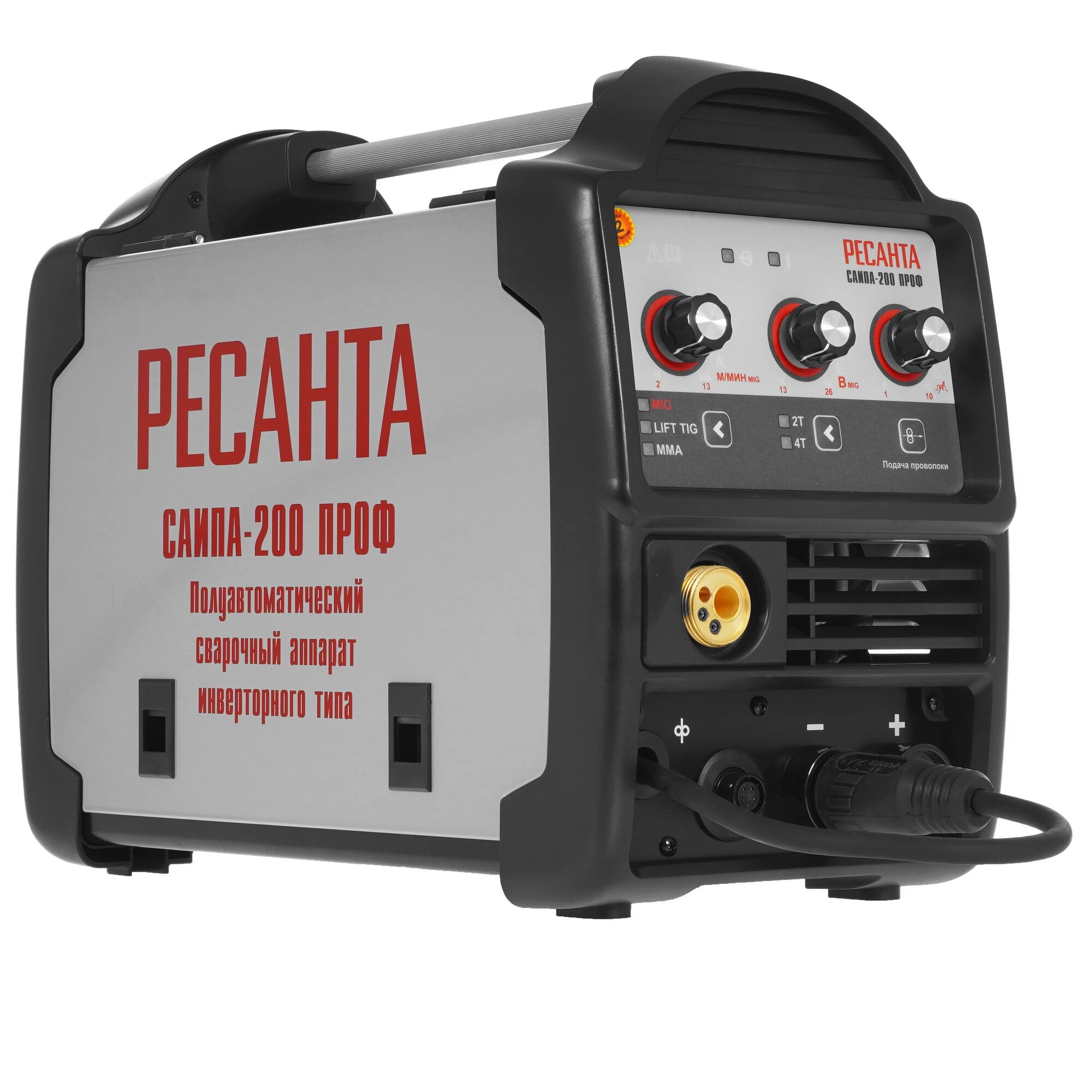 Сварочный аппарат Ресанта САИПА-200ПРОФ, серый/черный, инвертор