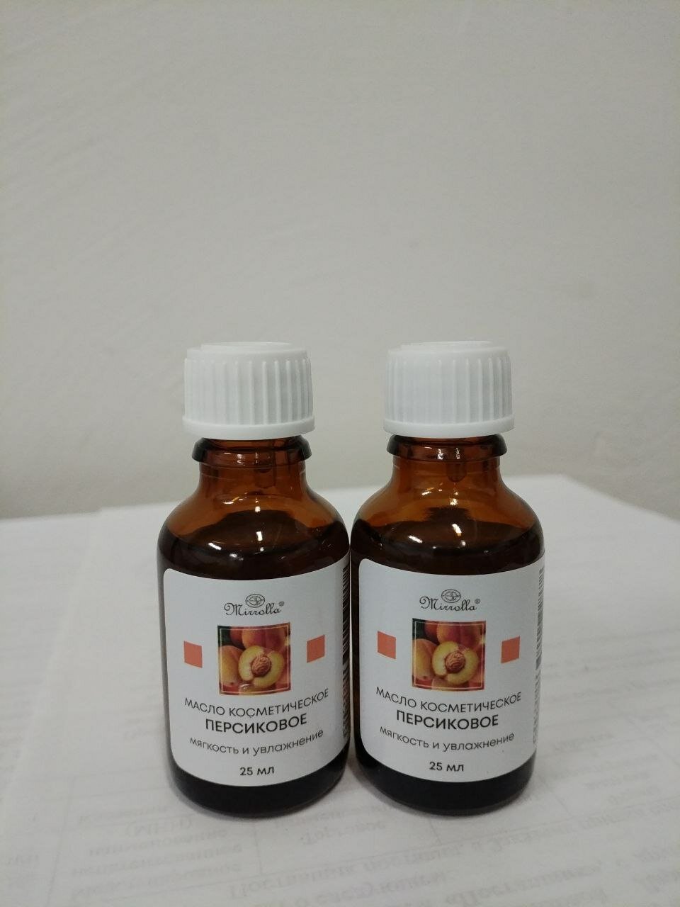 Масло Персиковое Mirrolla 25 мл (косметическое)-2 штуки