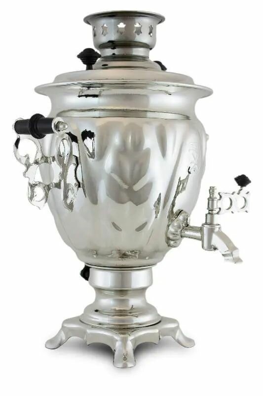 Тульский электрический самовар 3 литра никелированный желудь