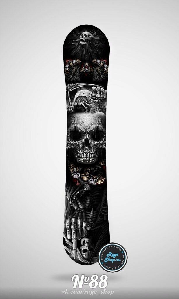Наклейка на сноуборд полноразмерная водостойкая с ламинацией