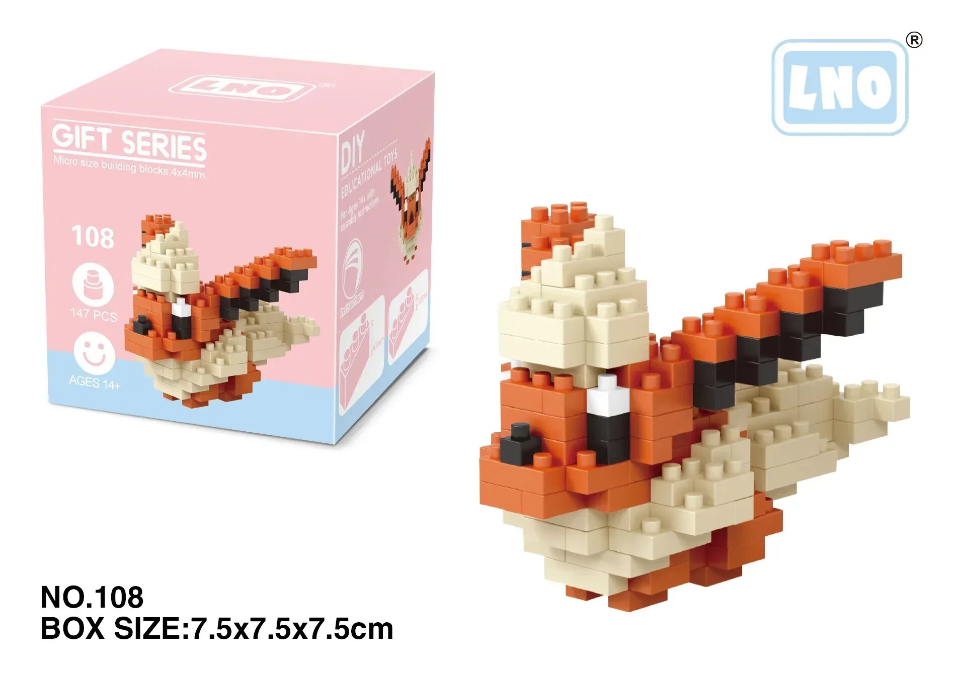 Nanoblock LNO-108 Charizard, 147 деталей