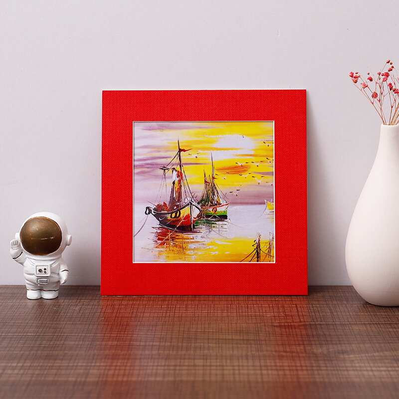 Горячая распродажаСпециальная бумажная рамка для масляной пастели, квадратная маленькая фоторамка с подставкой, альбом для хранения картин масляной пастелью, бумажная рамка для фотографий.