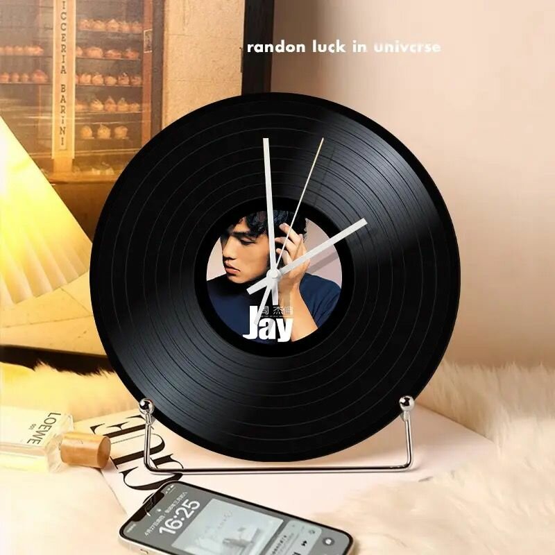 Виниловые маятниковые часы, элитный декоративный предмет, винтажные настольные часы, новая модель TikTok для персонализации своими руками, стильный подарок на день рождения.