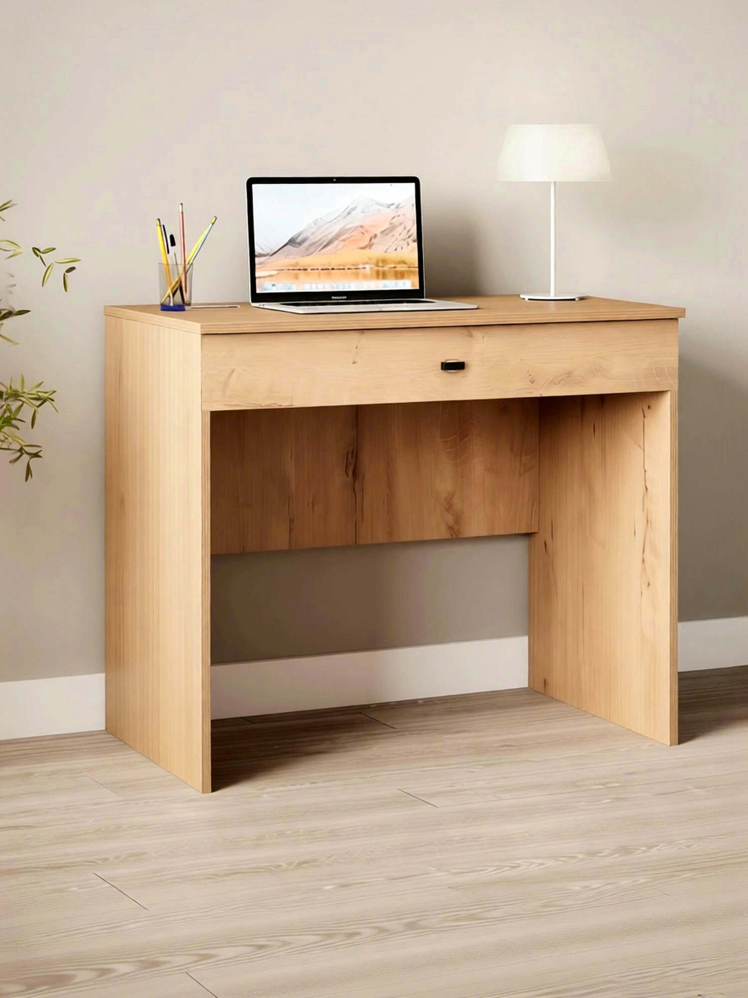 Стол письменный, с ящиком, ЛДСП, прямой угол, цвет "Дуб Ирландский"