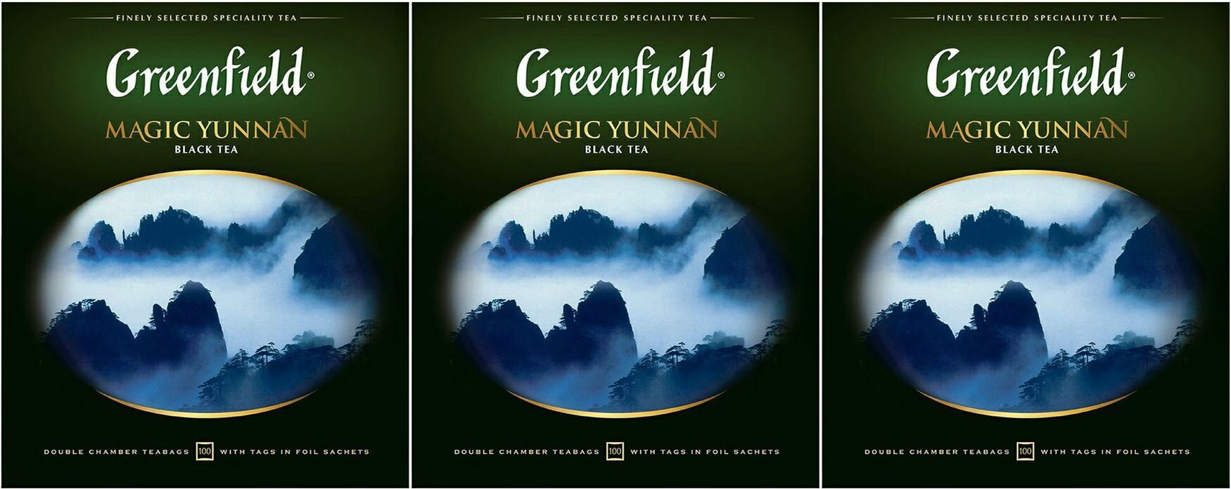 Набор Greenfield Magic Yunnan 100 пакетиков. Х 3 шт