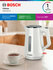 Bosch Чайник электрический TWK1M121, 1.7 л, 2400 Вт, фильтр, автоотключение, мер...