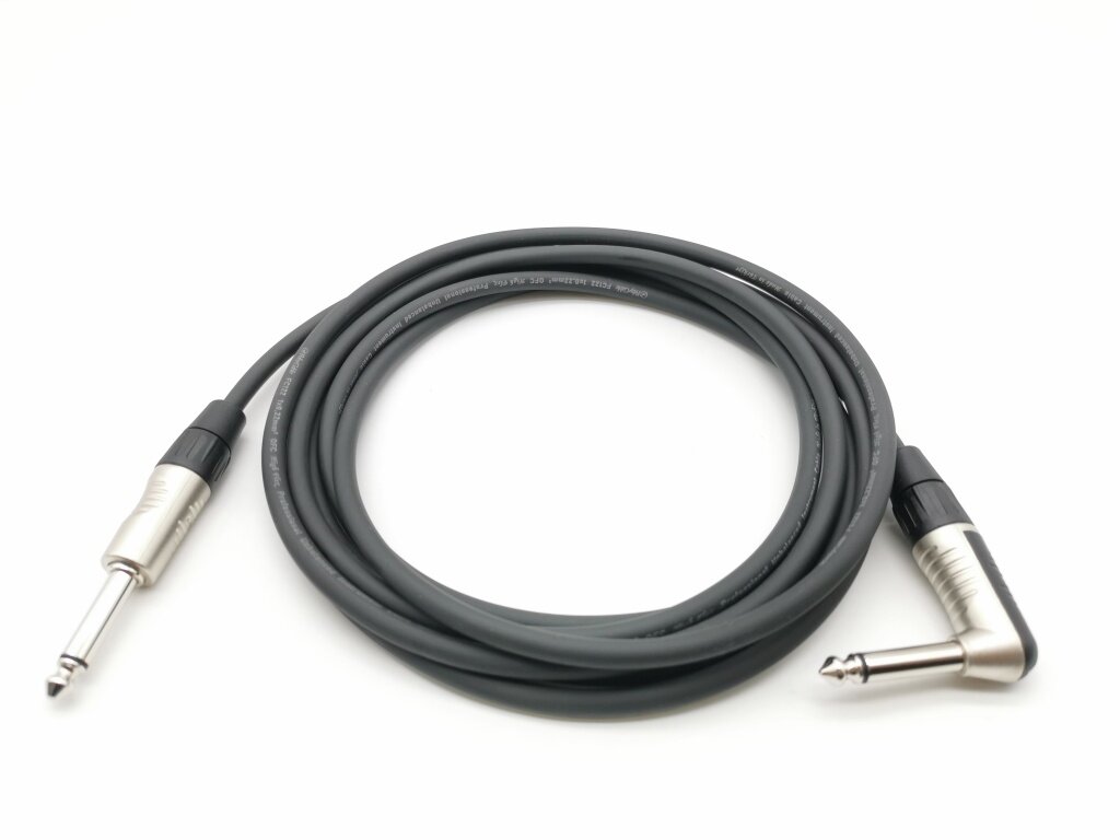 Кабель инструментальный Jack-Jack ZZcable E71-JR-J-0100-0, 1 м (прямой-угловой)