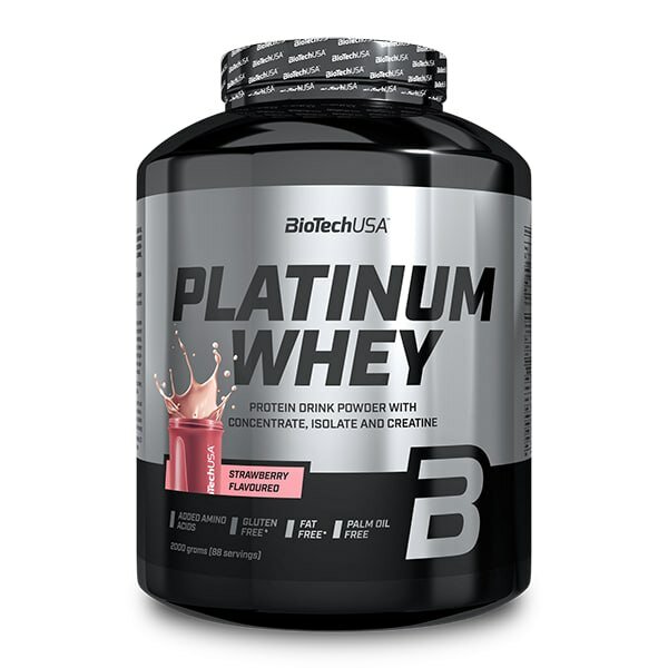 Протеин BioTechUSA Platinum Whey 2000 г. Клубника