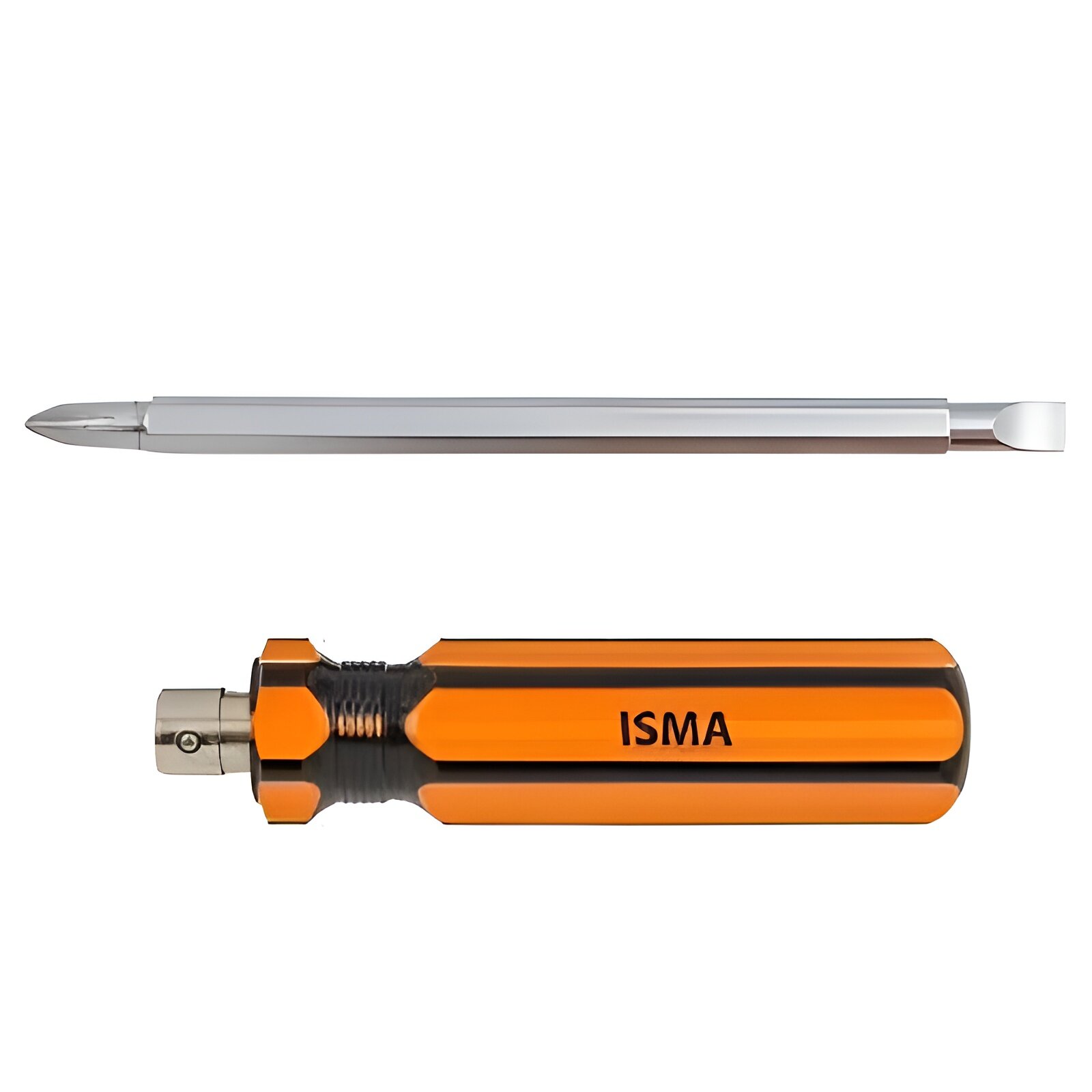 Отвертка ISMA-61602, с переставным наконечником, 160 мм, (SL6, PH2)