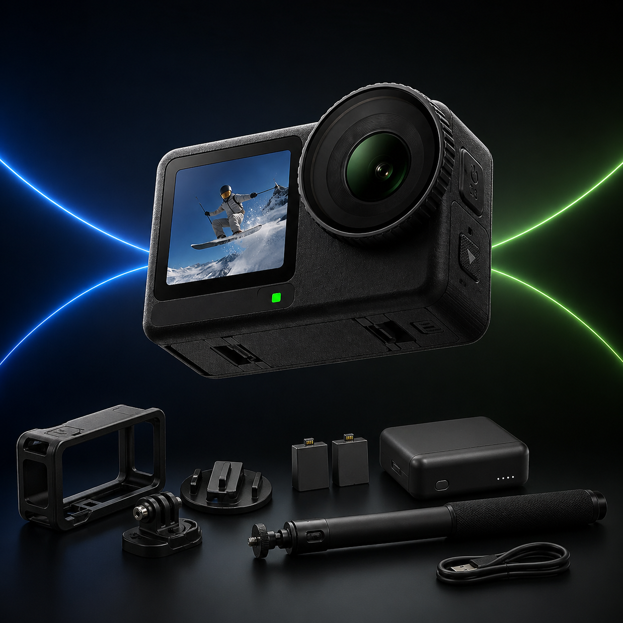Экшн-камера DJI Osmo Action 6 Adventure Combo ,1/1.1 дюймовый квадратный датчик/Встроенное хранилище 50 ГБ