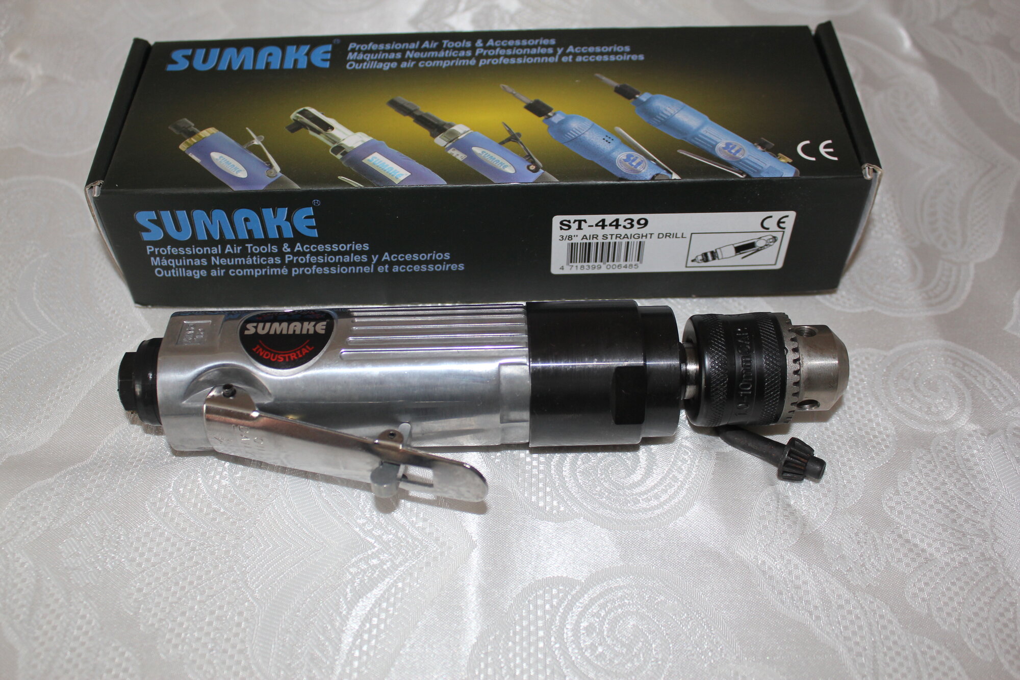 3/8" Дрель Пневматическая торцевая 4800 об/мин. SUMAKE ST-4439