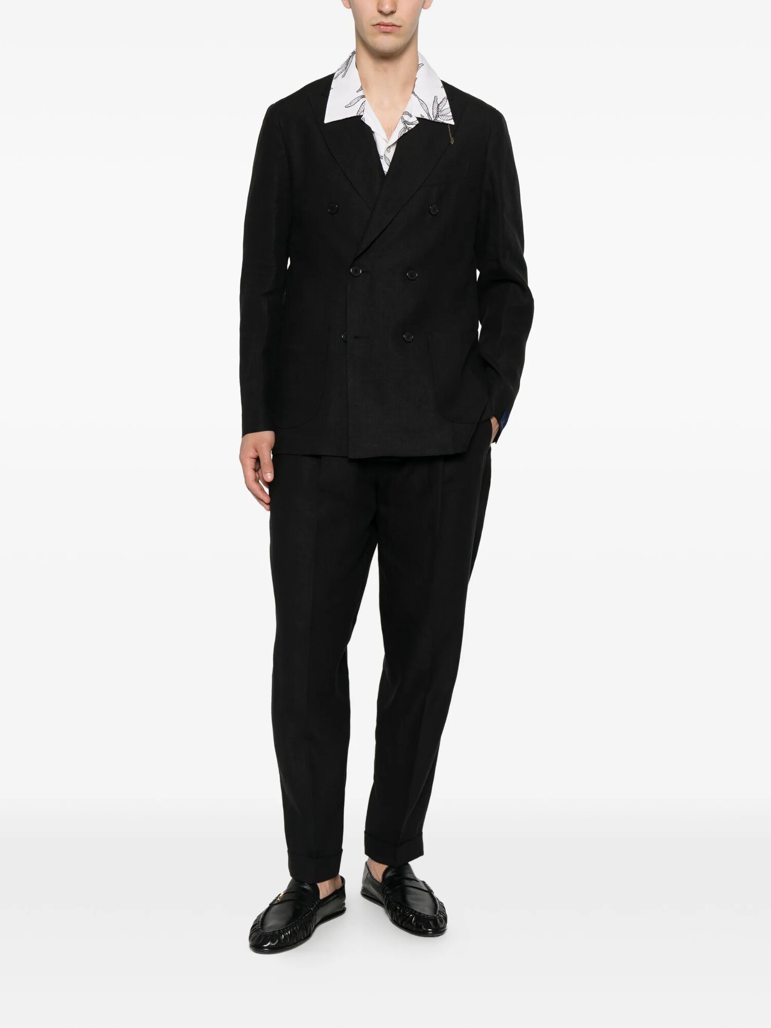 Комбинезон SANTANIELLO Double-breasted peak-lapel suit, размер 52 — фото 1