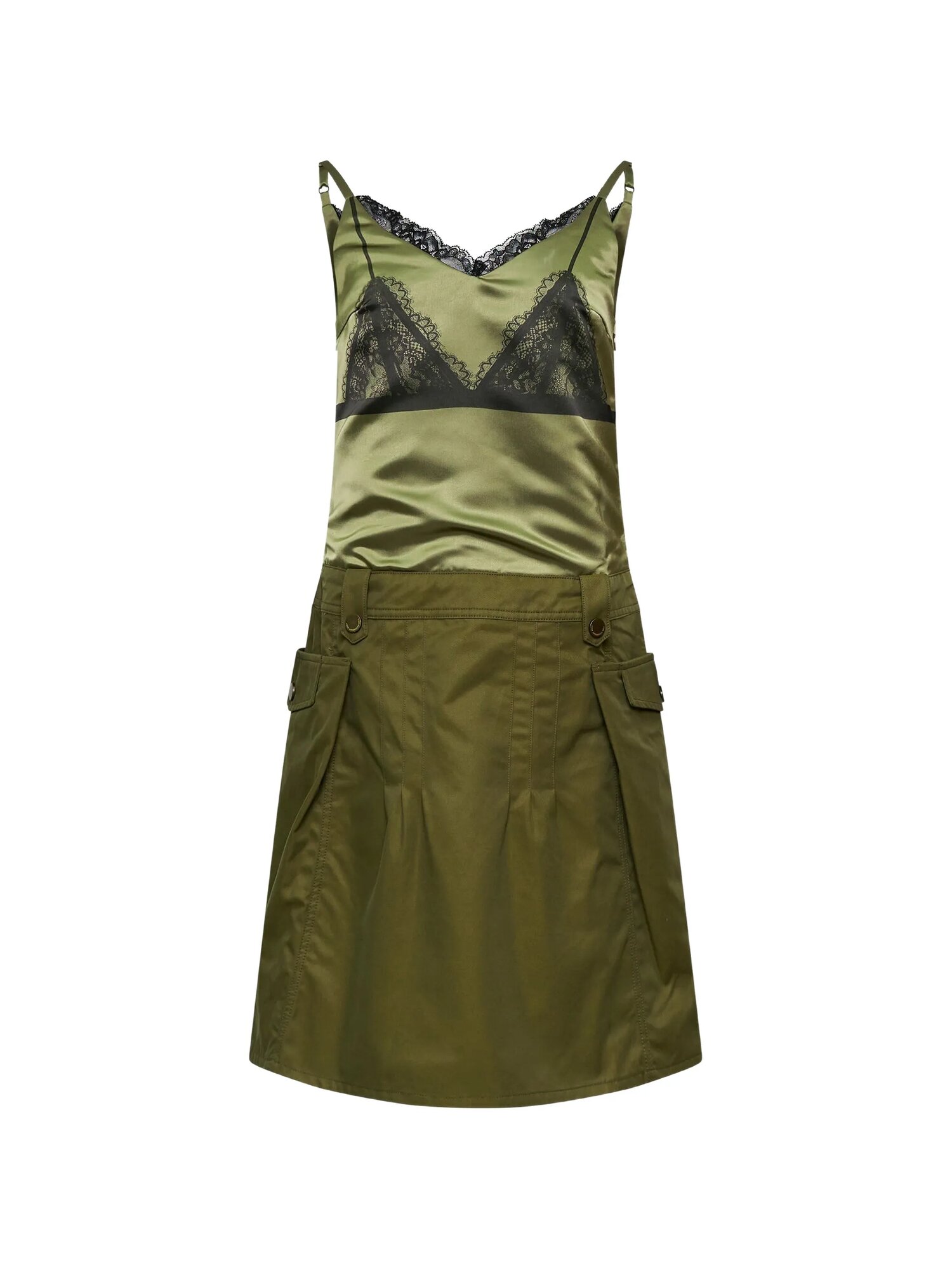 Платье Lace bra printed cargo dress