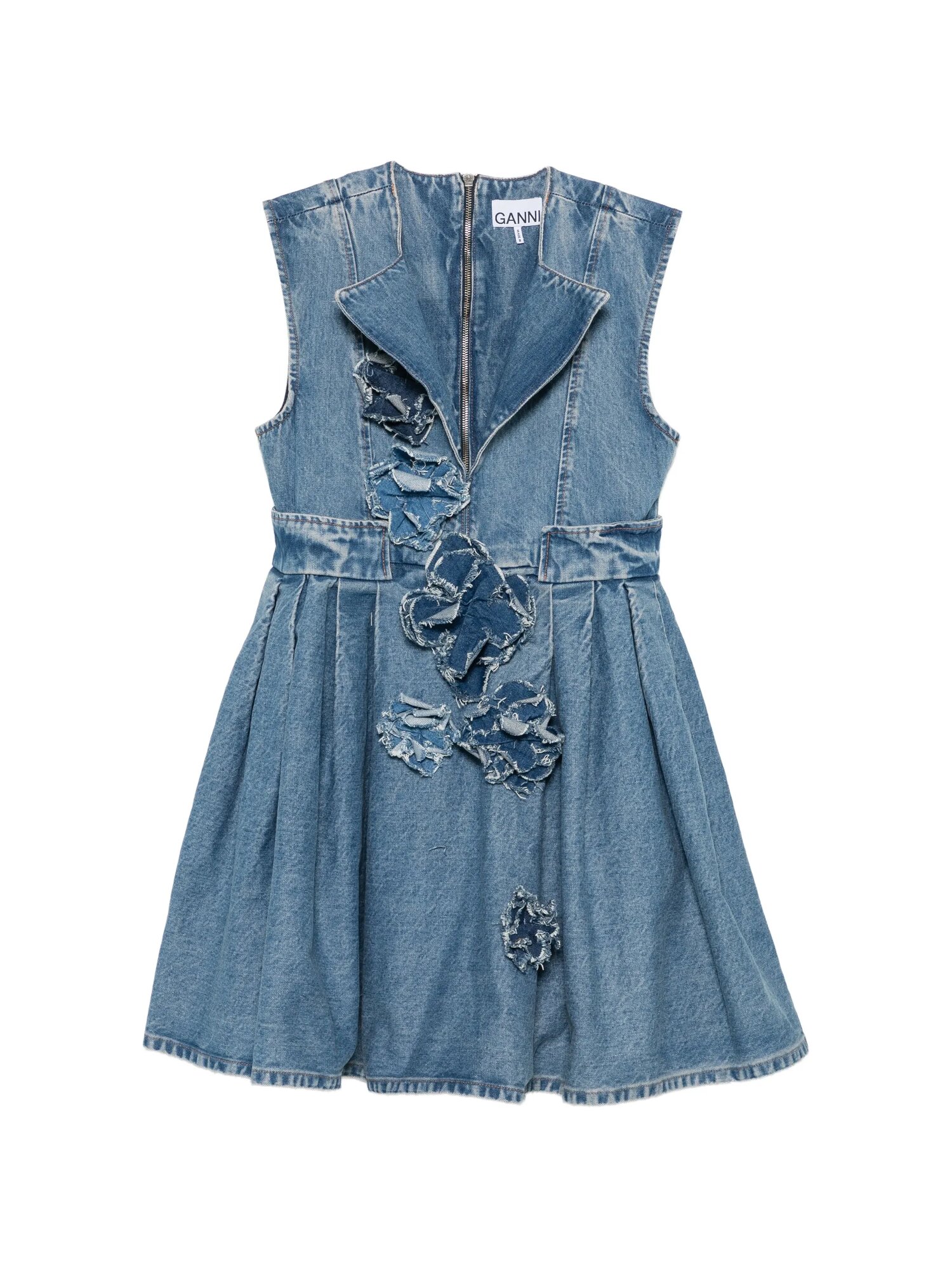 Платье Flower-appliqué sleeveless mini dress