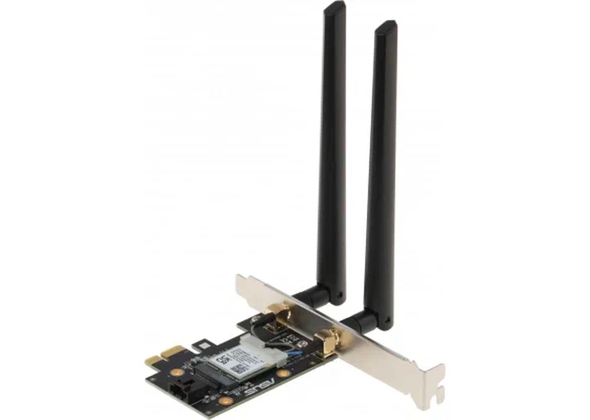 Сетевой адаптер Asus PCE-AX1800, Wi-Fi, Bluetooth, серебристый