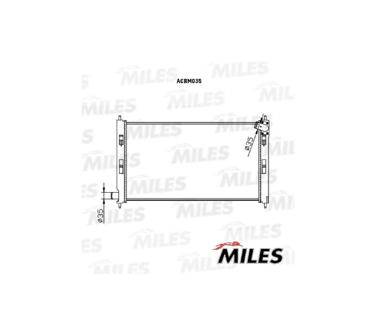 Радиатор MITSUBISHI LANCER 1.5-2.0 08-, MILES ACRM035