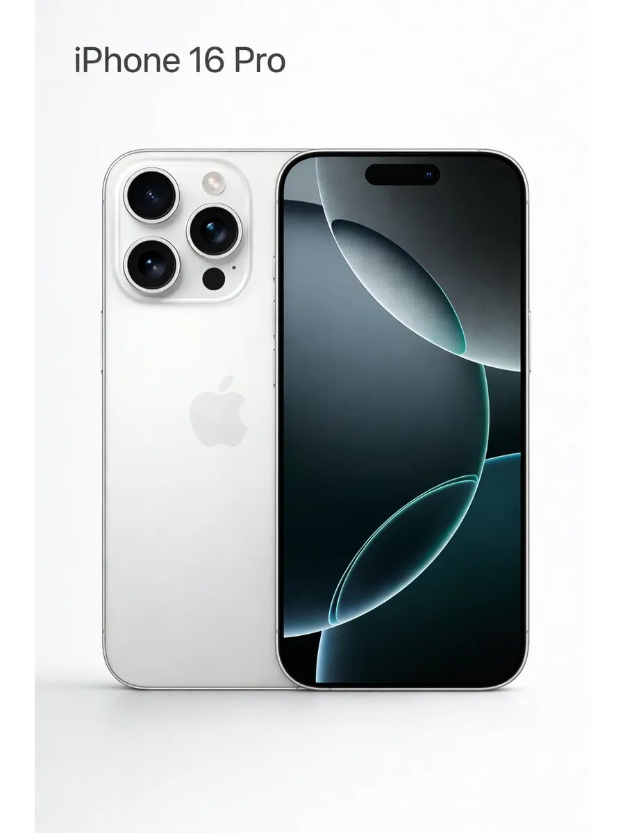 Смартфон iPhone 16 pro 256Gb white titanium, белый, nano SIM