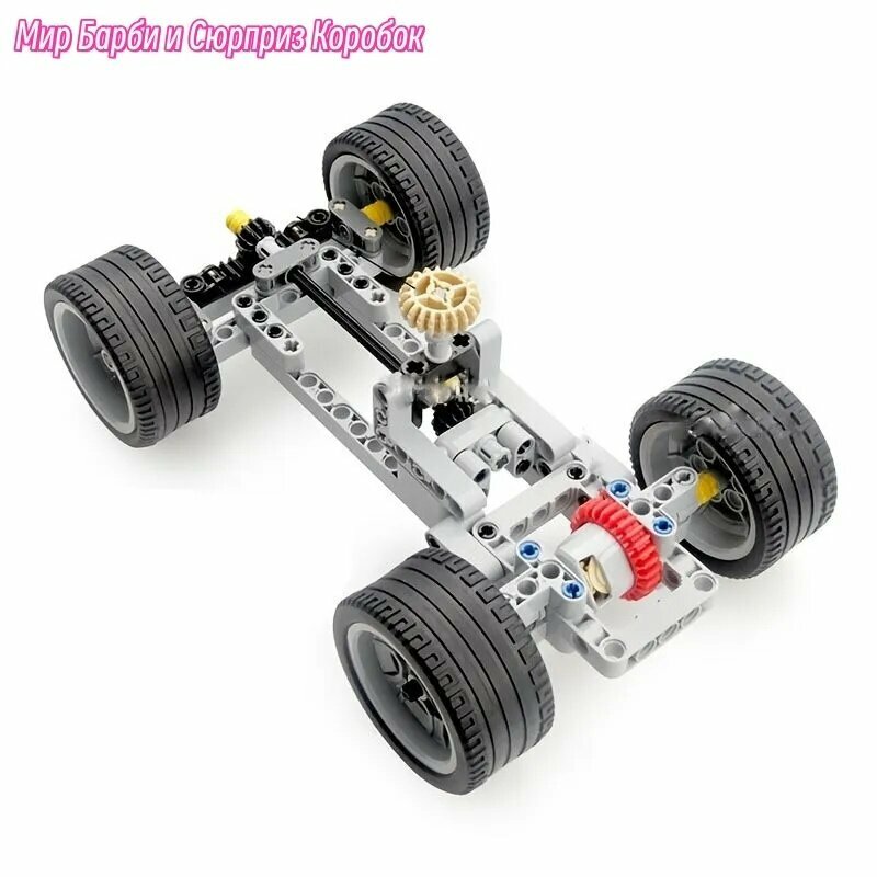 Ручная сборка MOC-88745: Шасси автомобиля из мелких деталей