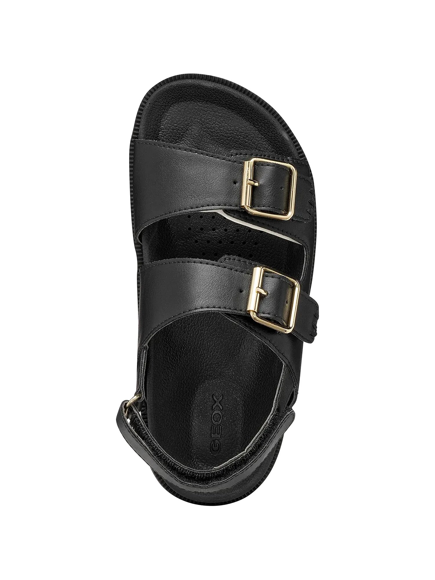 Босоножки GEOX Buckle-fastening touch-strap sandals, размер 39 EU, black/black — фото 1