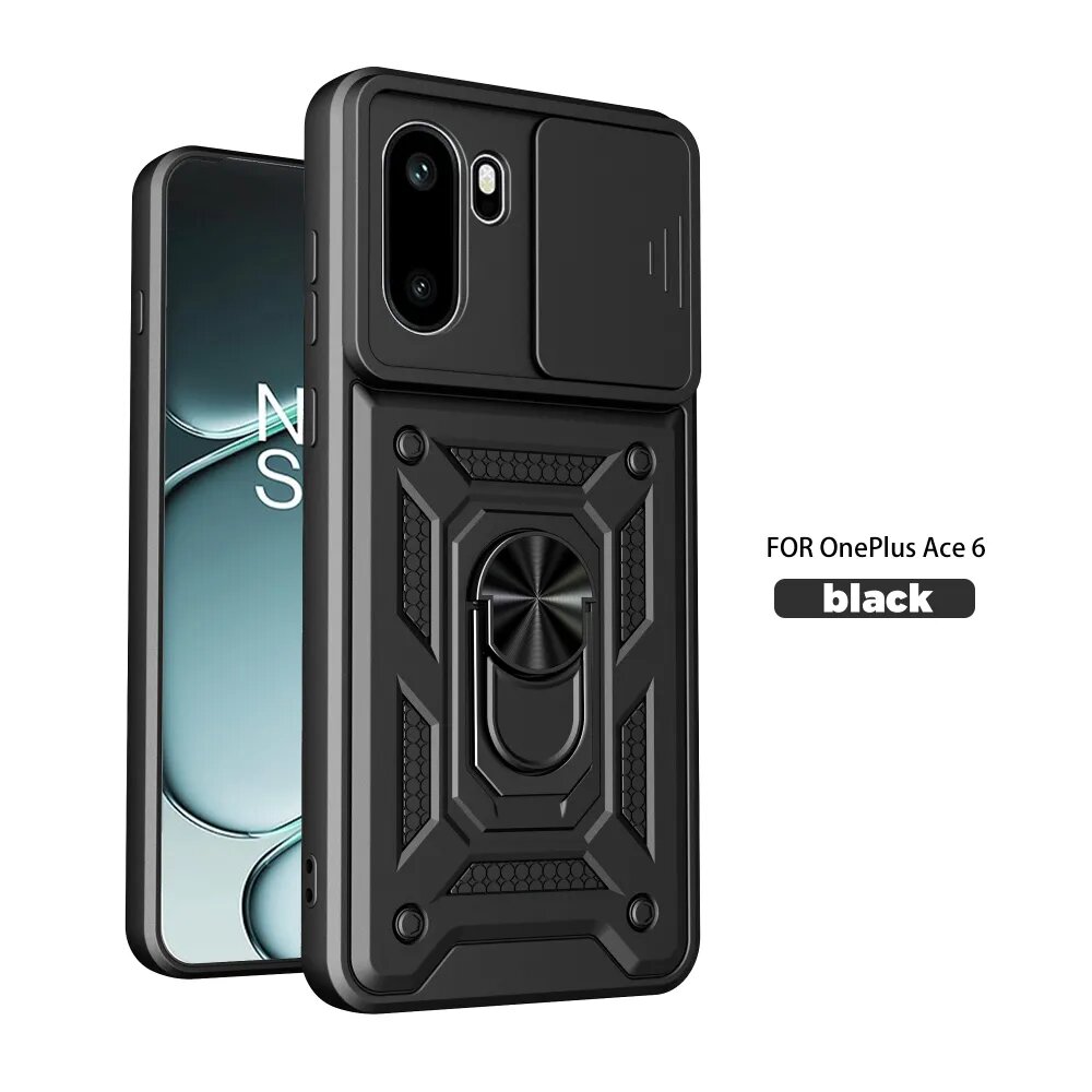 Чехол для OnePlus 15R / One Plus Ace 6 5G / Ace 6T(Один плюс 15Р / Туз 6 /Туз 6T) Твердый ПК Защита камеры усиленная броня сверхмощный противоударный чехол-бампер